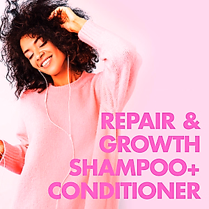 Umberto Giannini Curl Repair Shampoo + Conditioner Set, Vegan & Cruelty Free Repair & Growth Formula with Seaweed, Wheat Bran & Caffeine, 250 ml