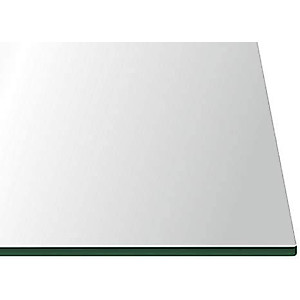 32" x 24" Rectangle Clear Tempered Glass Table Top 3/8" Thick - Flat Polish Edge