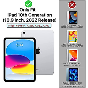 SUPLIK Kids Case for iPad 10th Generation (10.9-inch, 2022), iPad 10th Gen Case with Screen Protector, Durable Shockproof Handle Stand Kids Cover with Pencil Holder for Apple iPad (10 GEN), Pink