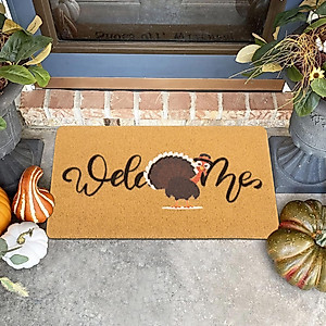 Thanksgiving Non-Slip Door Mat Entrance-Outdoor - Fall Turkey-Decorative Entryway Welcome Doormats Home Decor 17" X 29"