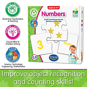 The Learning Journey: Match It! - Numbers - Self-Correcting Number & Counting Puzzles, Multicolor (116432)