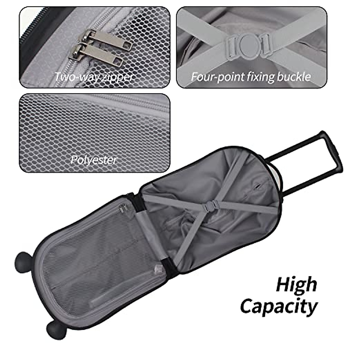 GinzaTravel Children's Fashion Suitcase 18 Inch Children's Fun Series No. 4 (Twin Series) (Sunshine Boy, 18")