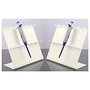 2pcs Pipettor Stand，Laboratory Pipette Stand ，Plastic Pipette Rack Hold up to 6 Pipettors (Doesn't Include Pipettors)