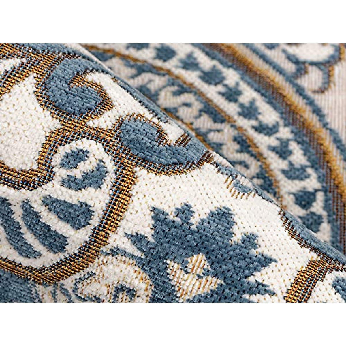 CHICHIC 36 x 24 Inch Indoor Door Mat for Home Entrance, Floor Mats for House Front Door Mat Indoor Inside Outdoor Outside Entryway Rugs Indoor Welcome Mat Anti-Slip Rubber Back Low Profile, GrayBlue