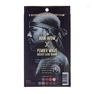 KISS RED Bow Wow Power Wave Velvet Luxe Durag (Charcoal Grey)