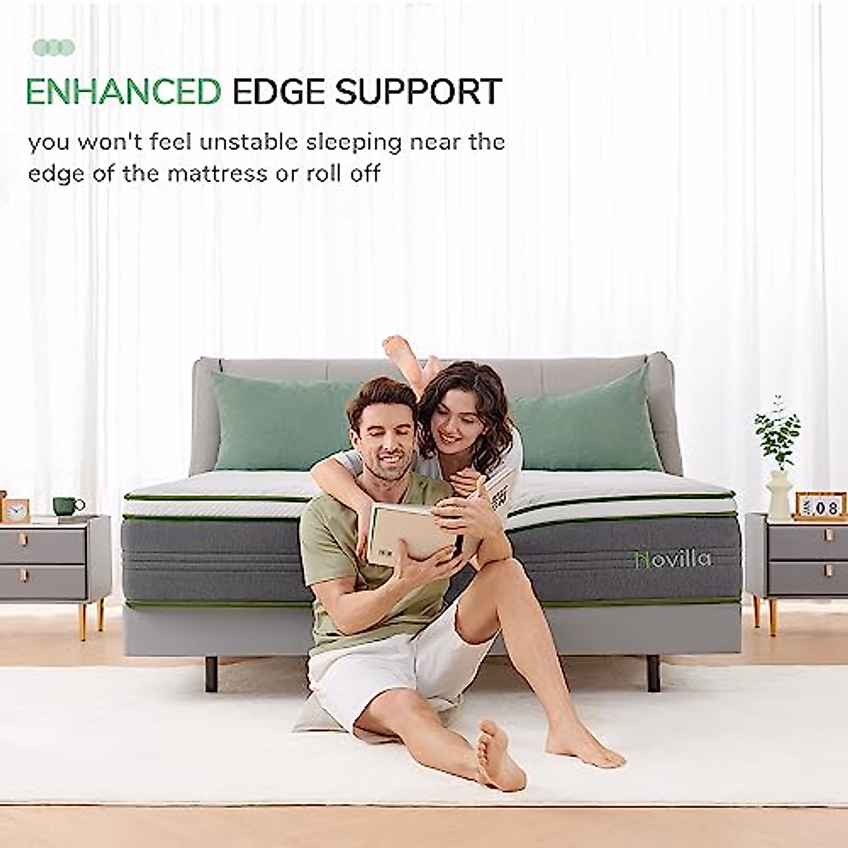 Novilla California King Mattress,12 Inch Gel Memory Foam Hybrid Mattress with Individually Pocket Springs, Breathable Mattresses for Cool Sleep,Motion Isolation & Pressure Relief, Medium Firm,vigour