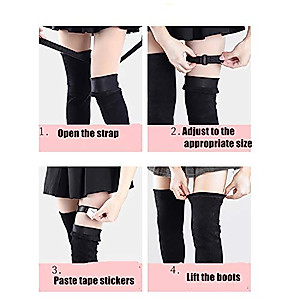 Women Knee Boots Anti-Slip Straps Fixed belt Accessories,Anti-Fall Inside with 20 pcs tape stickers [1 pair](11.8-17.7 inch)