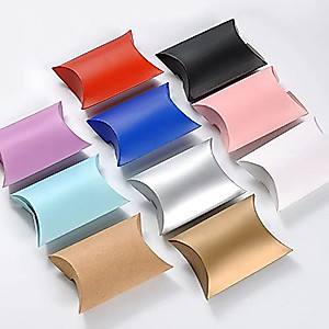 AKOAK 100 Pcs Wedding Creative Pillow Box, Candy Gift Box, Suitable for Wedding Birthday and Christmas (Green)