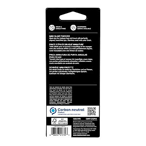 Tweezerman Mini Slant Tweezer - Tweezers for Eyebrows, Travel Tweezers for Eyebrows, Facial Hair, Ingrown Hair (Pineapple Punch)