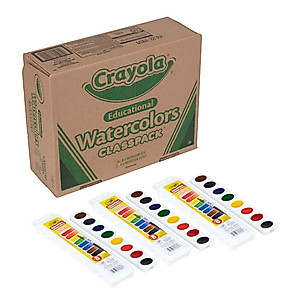 Crayola Watercolors Classpack, Bulk Paint Set For Kids, 24 Trays & 12 Refills, School Supplies
