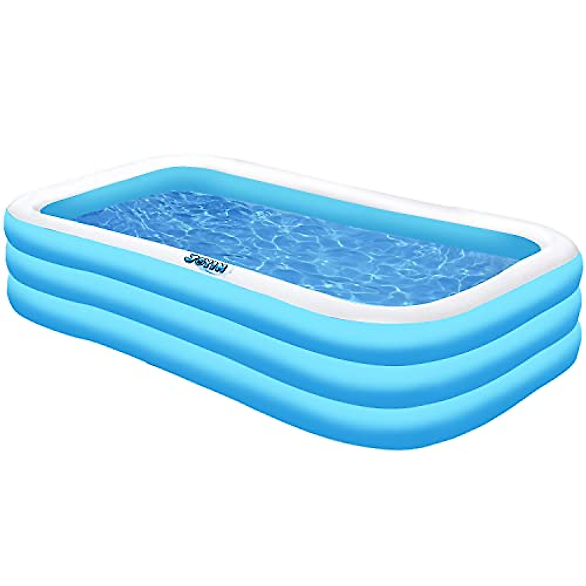 120" Inflatable Family Swimming Pool 120" X 72" X 22" Full-Sized Inflatable Lounge Pool for Baby, Kiddie, Kids, Adult, Infant for Ages 3+. Summer Fun Indoor Outdoor Water Party/Family Activity