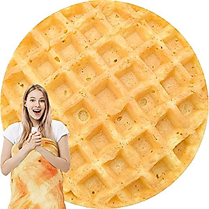 XIAOMUWU Waffles Blanket for Adults and Kids, Funny Food Throw Blanket, Novelty Gifts for Everyone, Soft Throw Blanket for Bed Couch or Travel (60 Inches Waffle)