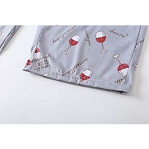 HONG HUI Women's Capri Pajama Sets Plus Size Sleepwear Top with Capri Pants 2 Piece Sleep Set