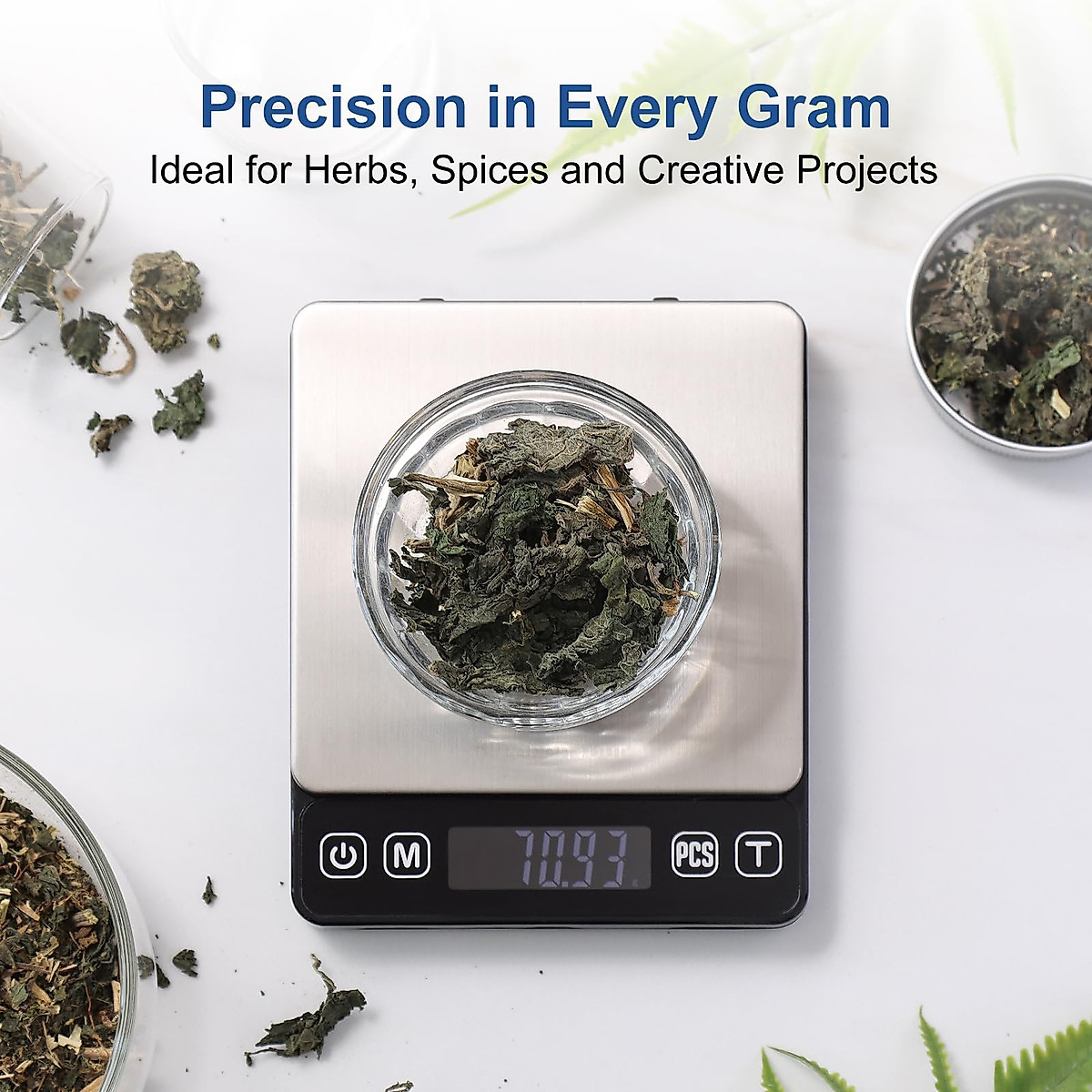 KitchenTour Digital Kitchen Scale - 500g/0.01g High Accuracy Precision Multifunction Food Meat Scale Jewelry Lab Carat Powder Scale with Back-Lit LCD Display(Batteries Included)