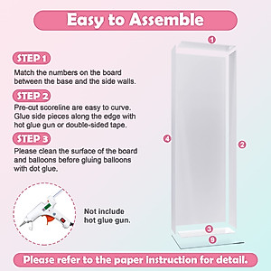 Xiomot 4FT Marquee Letters Mosaic Large Letters L Balloon Frame for Birthday Party Wedding Backdrop Decoration Anniversary Baby Shower Day Decor Pre-Cut Big Foam Board with Acrylic Plate Base