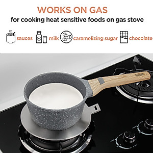 9.45inch Stainless Steel Induction Cooktop Adapter Plate, Heat Diffuser for Glass and Electric Cooktop, Detachable Handle