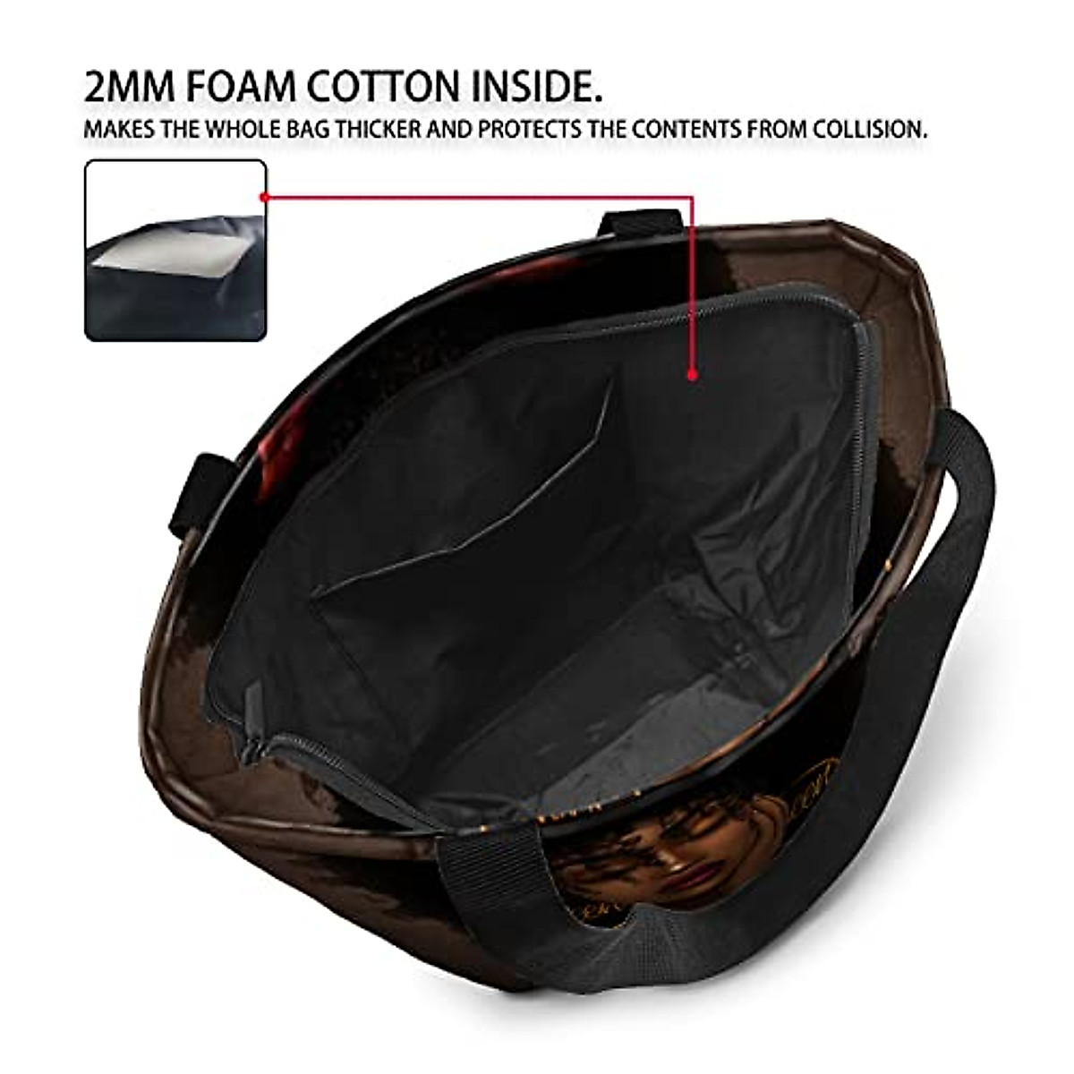 IAGM African American Tote Bag for Women African Shoulder Handbag Black Woman Satchel Bag For Work School