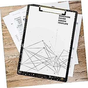 5pcs Convenient A Decorative Exam Profile Teacher Practical Clipboards Clipboard Size with Portable Board Writing Low for File Document Pattern Fashion