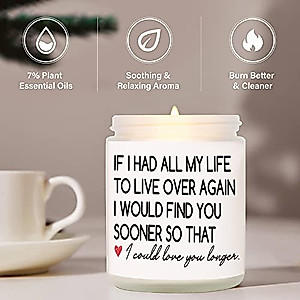 PETALSUN Gifts for Wife, Wife Birthday Gift- Handmade Lavender Natural Soy Wax Candle (7oz) - Romantic Gifts for Her, Girlfriend, Wife Gifts for Wedding Anniversary, Gifts for Wife from Husband