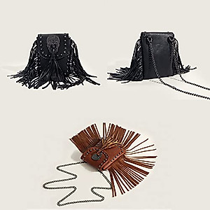 Jainnowa Small Crossbody Bags for Women, Phone Purse Handbag, Shoulder Bag with Tassel and Chain (white)