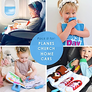 Curious Columbus Quiet Book for Toddlers – Large Fabric Activity Book, Montessori Learning Toy, 10 Engaging Pages for Quiet Play, Perfect for at Home Learning, Airplane Activities and Road Trips