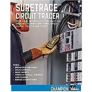 IDEAL INDUSTRIES INC. SureTrace 61-957 Circuit Tracer Open/Closed, 360 Degree, Black