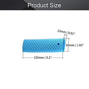 MroMax Silicone Hot Handle Holder 6.1 Inch Non Slip Potholder Heat Resistant Pot Handle Sleeve for Cast Iron Pot Woks Frying Pans Griddles Skillets Oven Blue 4Pcs
