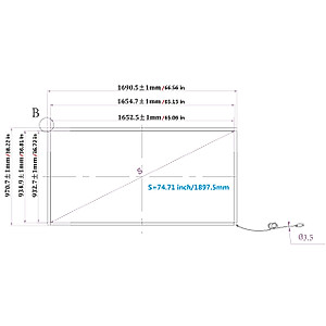 DeYoWo 75 Inch Interactive 10 Points Infrared IR Touch Screen Overlay Frame Free Driver