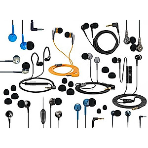 12pcs (ALL-B) 4S / 4M / 4L Replacement Ear Adapters Earbuds Ear Tips Set Compatible with Sennheiser IE Series, CX Series, CXC Series, CXL Series, OCX Series, MM Series In Ear Earphones / Headphones