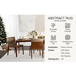 Jaipur Living Soft 8x8 Square Area Rug, Abstract, White/Ivory