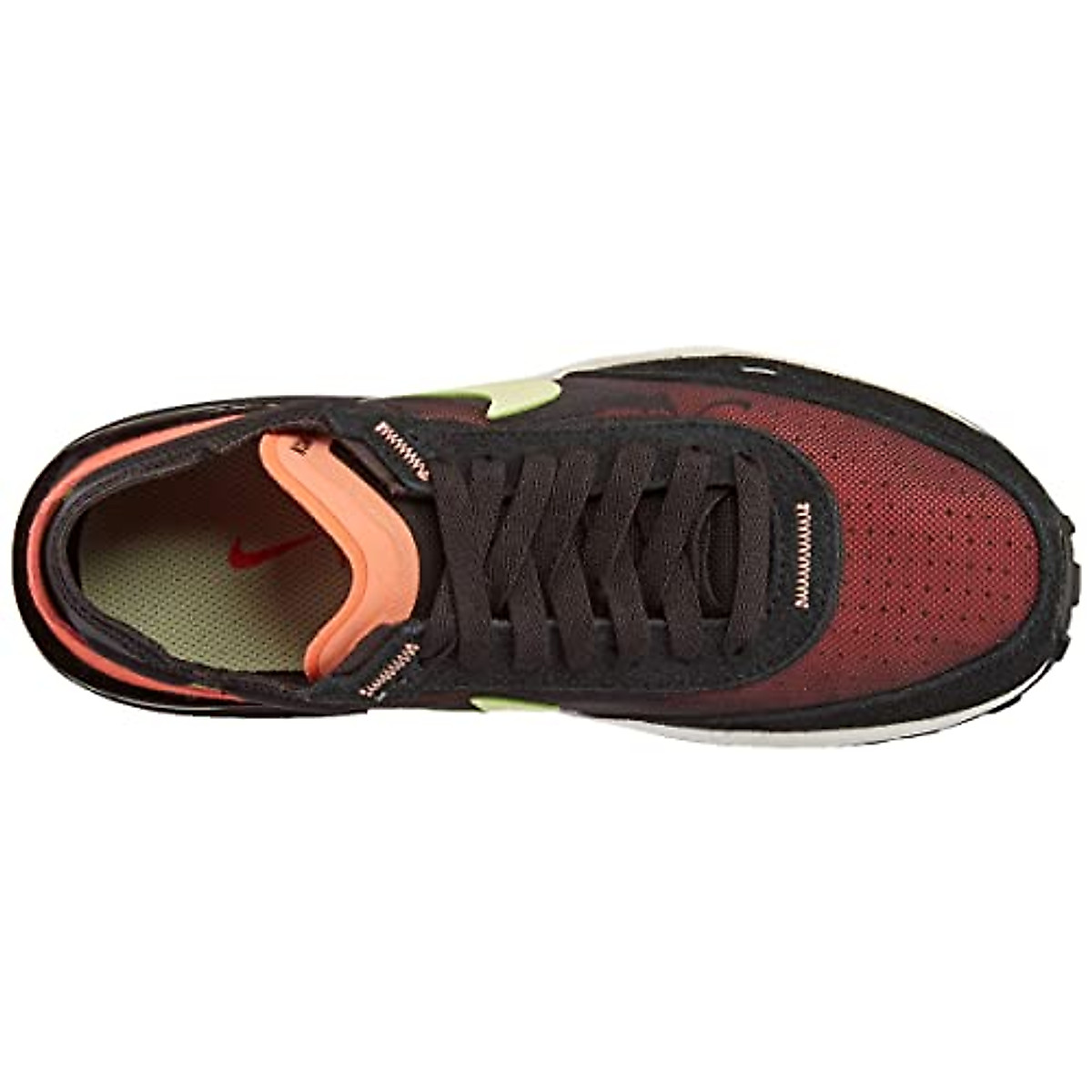 Nike Waffle One Women's Athletics Track Shoe, Black/Lime Ice/Magic Ember, 6 M US