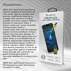 DROP ON Liquid Glass Screen Protector for up to 10 Devices - Wipe On Scratch and Crack Resistant Nano Protection for All Phones Tablets Smart Watches Universal