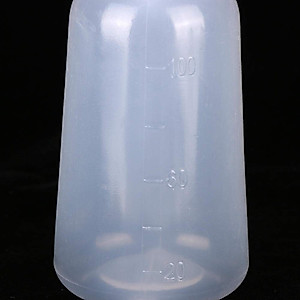 RAYNAG 100ml Clear Plastic Bottles with Applicator Tip & Attached Cap, 12 Pack Squeeze Bottles for Storing Acrylic Paint Pouring, Glue, Crafts Projects