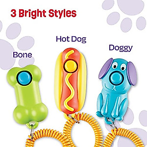 Brightkins Smarty Pooch Hot Dog Training Clicker - Dog Training Clicker, Perfect for Dog Training and Obedience Games, Clicker for Dog Training