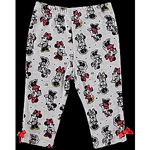 Disney Minnie Mouse Newborn Baby Girls 4 Piece Outfit Set: Bodysuit Pants Bib Hat Red 0-3 Months