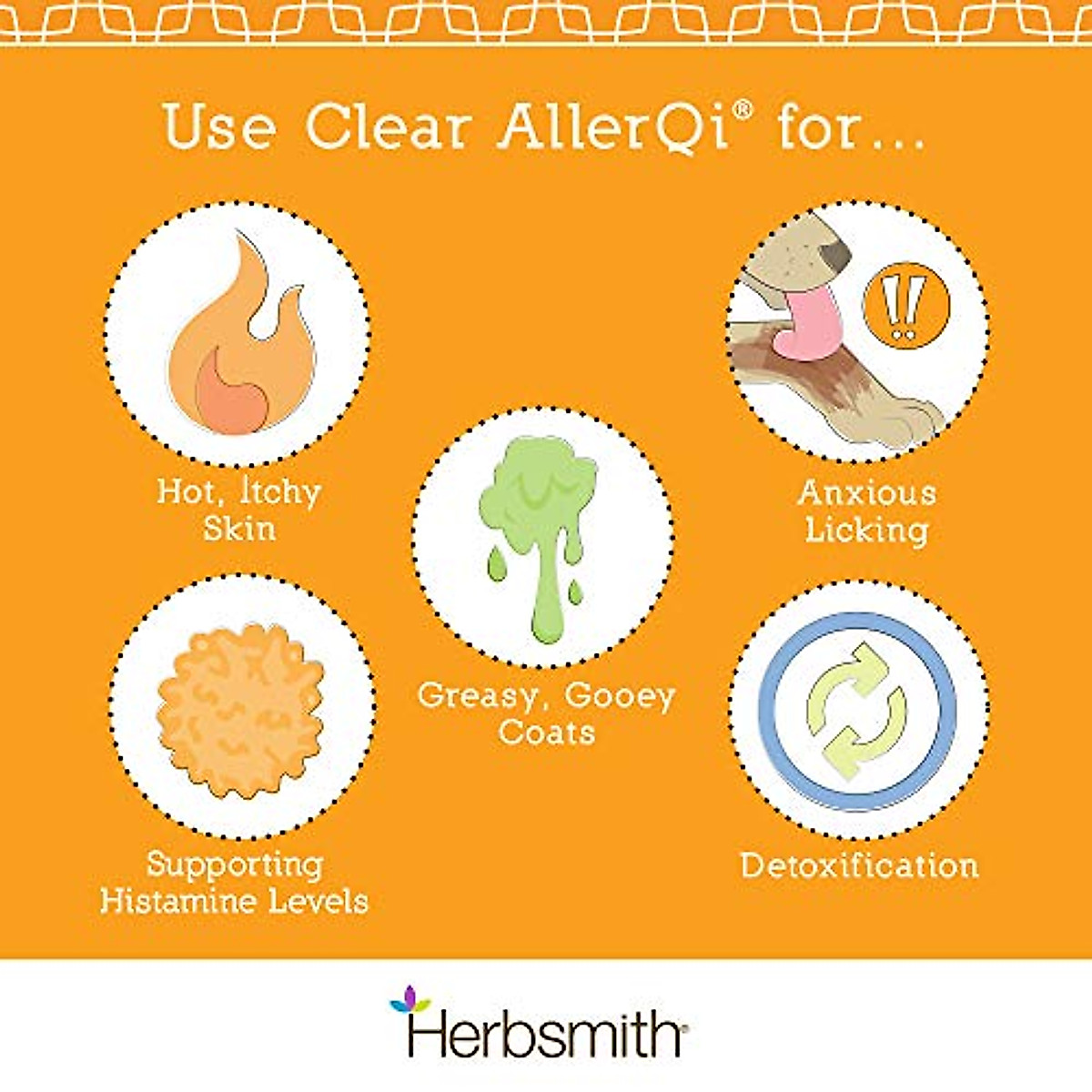 Herbsmith Clear Allerqi – Allergy Aid for Cats & Dogs – Pet Allergy Support – Anti Itch Pills for Dogs & Cats - 90 Tablet