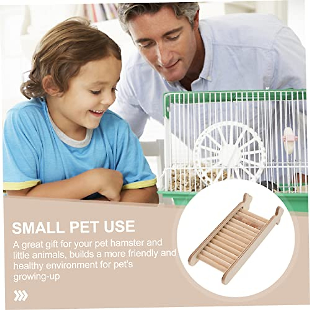 Mipcase 2pcs Hamster Climbing Ladder Reptile Bridge Chinchilla Ladder for Cage Decor Hamster Accessories Chinchilla Training Ladder Chinchilla Climbing Ladder Hamster Hideout Rat Ladder