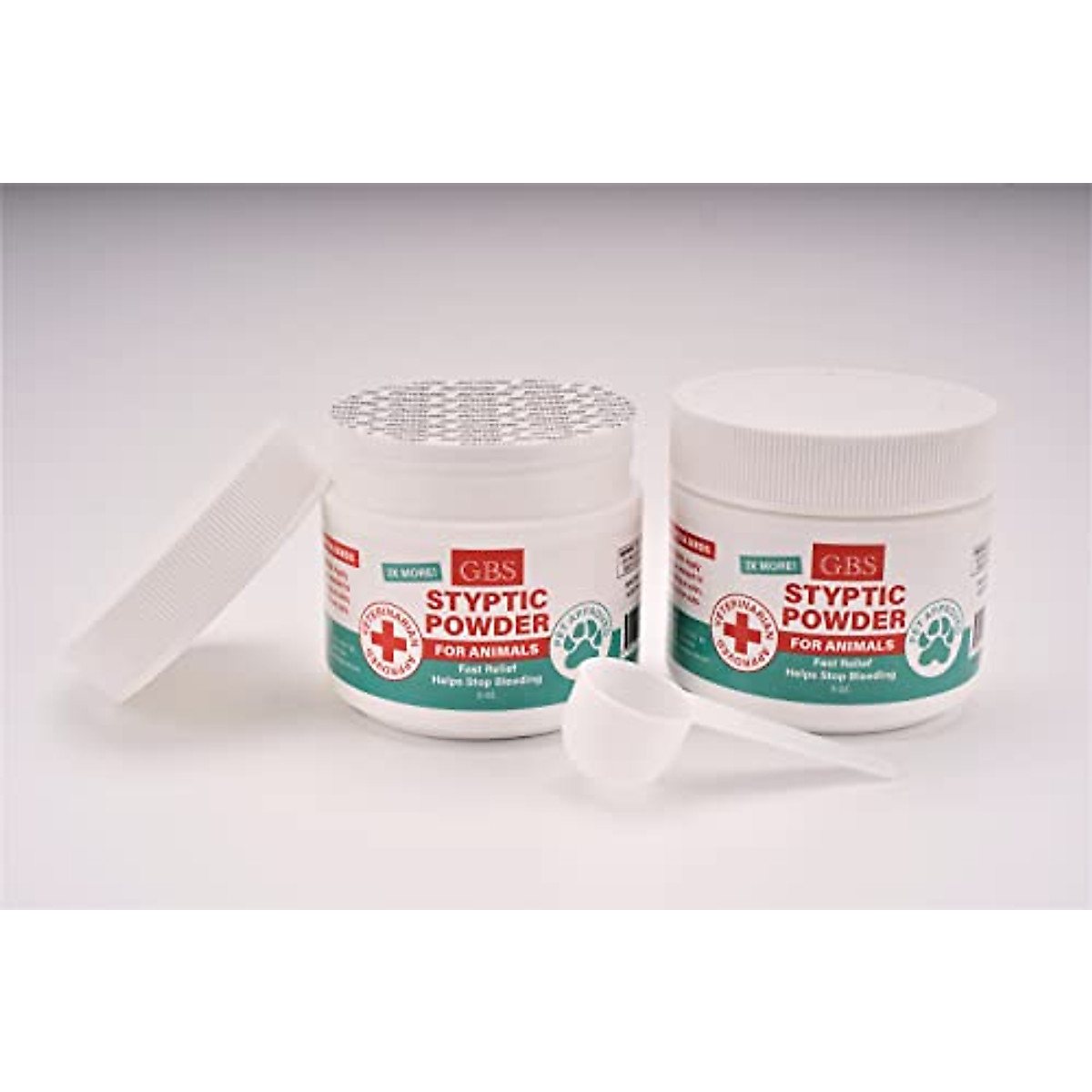 G.B.S 5 oz Styptic Powder for Animals Dogs with Sealed Top + Scoop, Cats & Birds Cutting Nails - Stop Bleeding Styptic Clotting Blood Powder – Easy to Apply