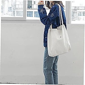 VALICLUD Women Crossbody Fastener for Handbag Closure Hobo Corduroy Bag Shoulder College Style Large Working Tote Womens Casual Capacity Beach Shopping and Bags Canvas Snap White