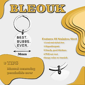 BLEOUK Grandma Gift Best Bubbe Ever Grandmother Gift for Mother’s Day Birthday (Best Bubbe Ever)