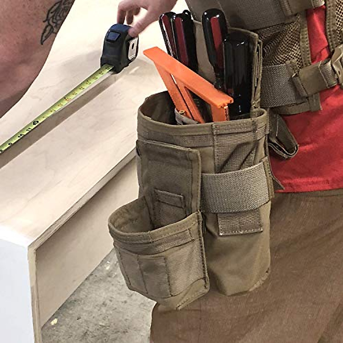 Atlas 46 AIMS Tape Measure Pouch | Hand Crafted in The USA (Pro-Flex, Black)