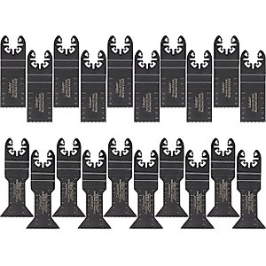 Caliastro 20 Wood Metal Professional Oscillating Multi Tool Quick Release Saw Blades with Universal Fit for Milwaukee, Ridgid, Dewalt, Bosch, Stanley, Ryobi, Makita, Skil, Black & Decker