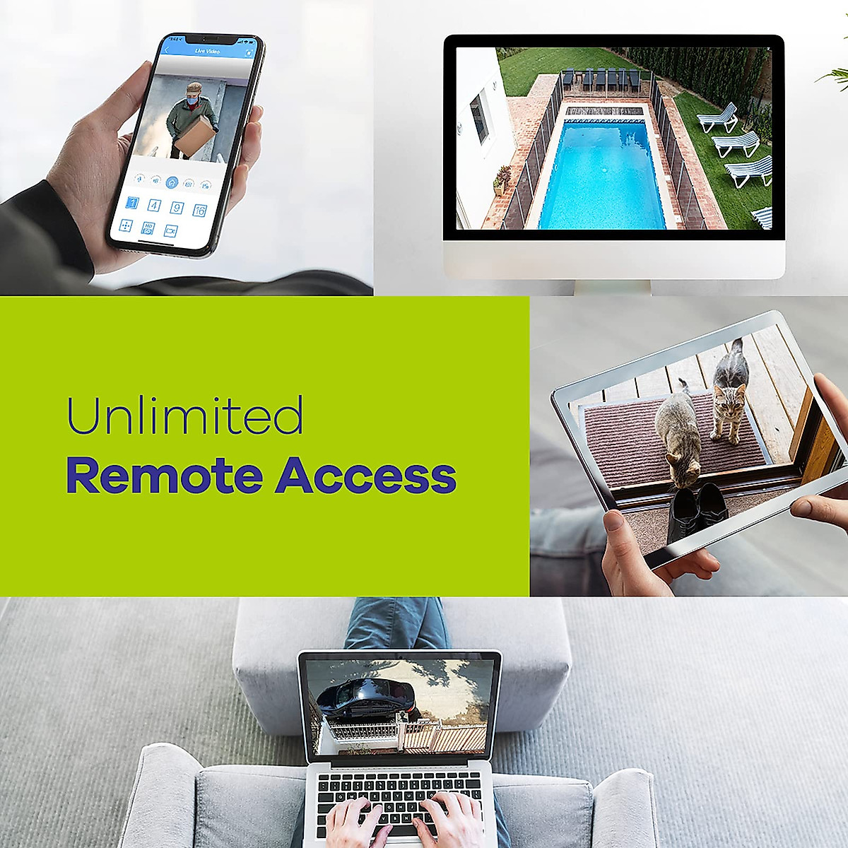 SANNCE 8CH 4K PoE Home Security Camera System, 4pcs Wired 3MP Outdoor PoE Cameras, 3MP 8-Channel NVR Security System with 1TB HDD for 24/7 Recording, Smart Playback, Instant Email Alert with Images
