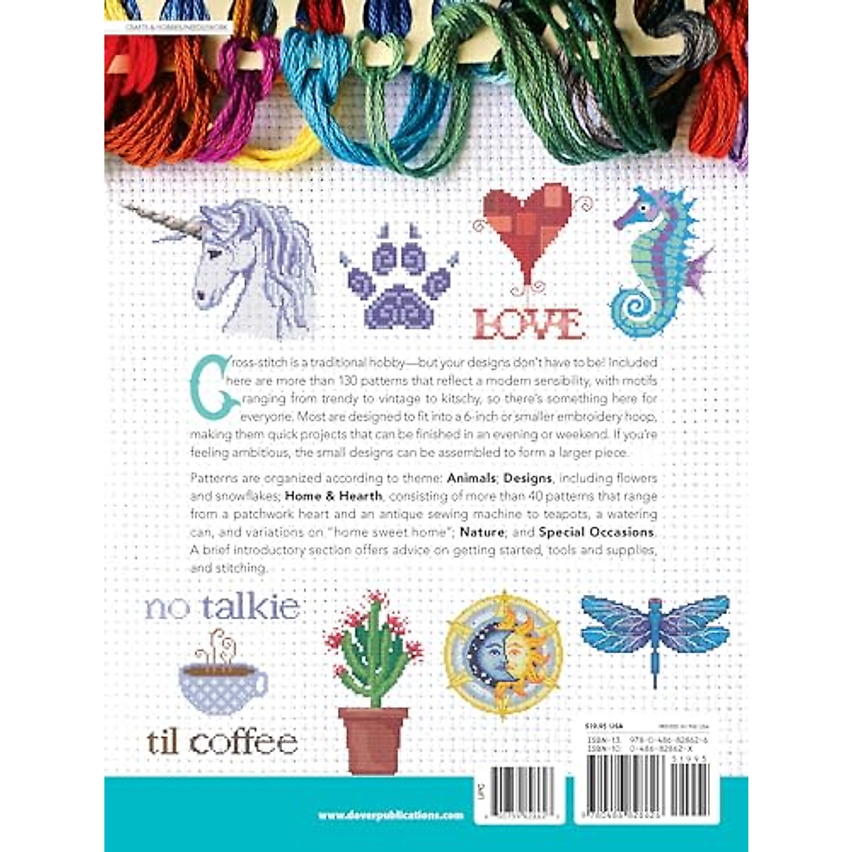 Whimsical Cross-Stitch: More Than 130 Designs from Trendy to Traditional (Dover Crafts: Embroidery & Needlepoint)