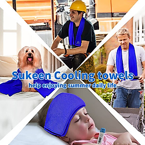 Sukeen Cooling Towel (40"x12") Bulk Ice Towel,Soft Breathable Chilly Towel,Microfiber Towel for Yoga,Sport,Running,Gym,Workout,Camping,Fitness,Workout & More Activities