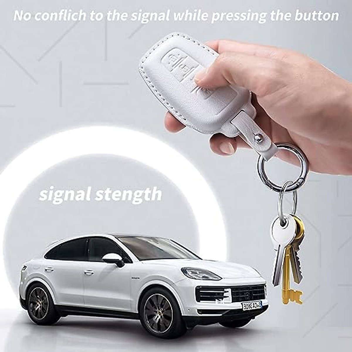 CROWEIPT for Honda Key Fob Cover Car Key case Holder Key Chain Protector Compatible with Pilot 2016-2018, CRV 2017-2018 Accessories