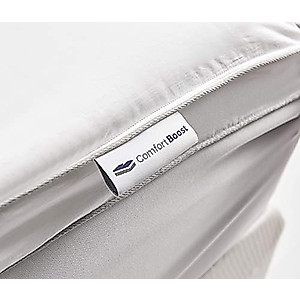 COMFORT BOOST™ Extra Thick, Cooling Mattress Topper — Pillowtop, Down Alternative Mattress Pad with Deep Pockets (8-21" Depth) Fits All Mattress Sizes, Helps Ease Back Pain & Protects — Cali King