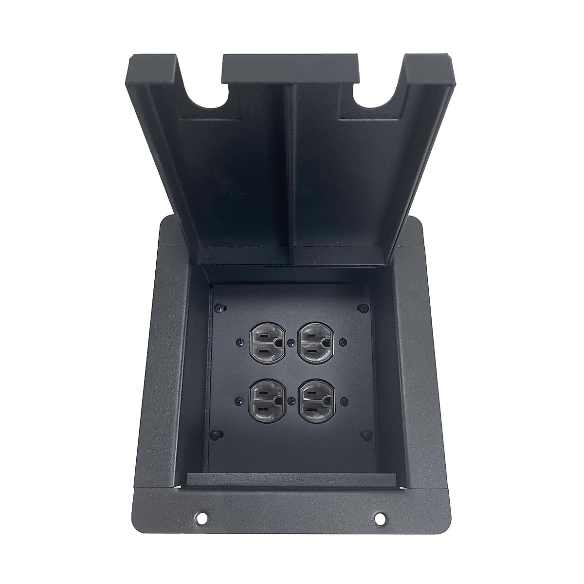 ProCraft Pro Audio Recessed Floor Pocket Box. Loaded with 2 AC Duplexes, Made in the USA