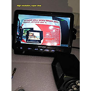 AHD 720P, Super Clear, 7" Wired Monitor Rear View Backup Camera System for Farm Tractor, Truck, RV, Forklift, Heavy Equipment, EXCAVTORS, Skid Steer