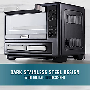 Calphalon Performance 12-in-1 Air Fry Toaster Oven with Dual Zone 12" Pizza Drawer Oven combo,Digital Precision Controls, Dark Stainless